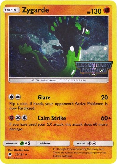 Pokemon League & Championship Cards Zygarde - 72/131 (Cosmos Holo) 072/131