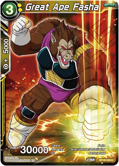 Dragon Ball Super CCG Dawn of the Z-Legends Great Ape Fasha BT18-100
