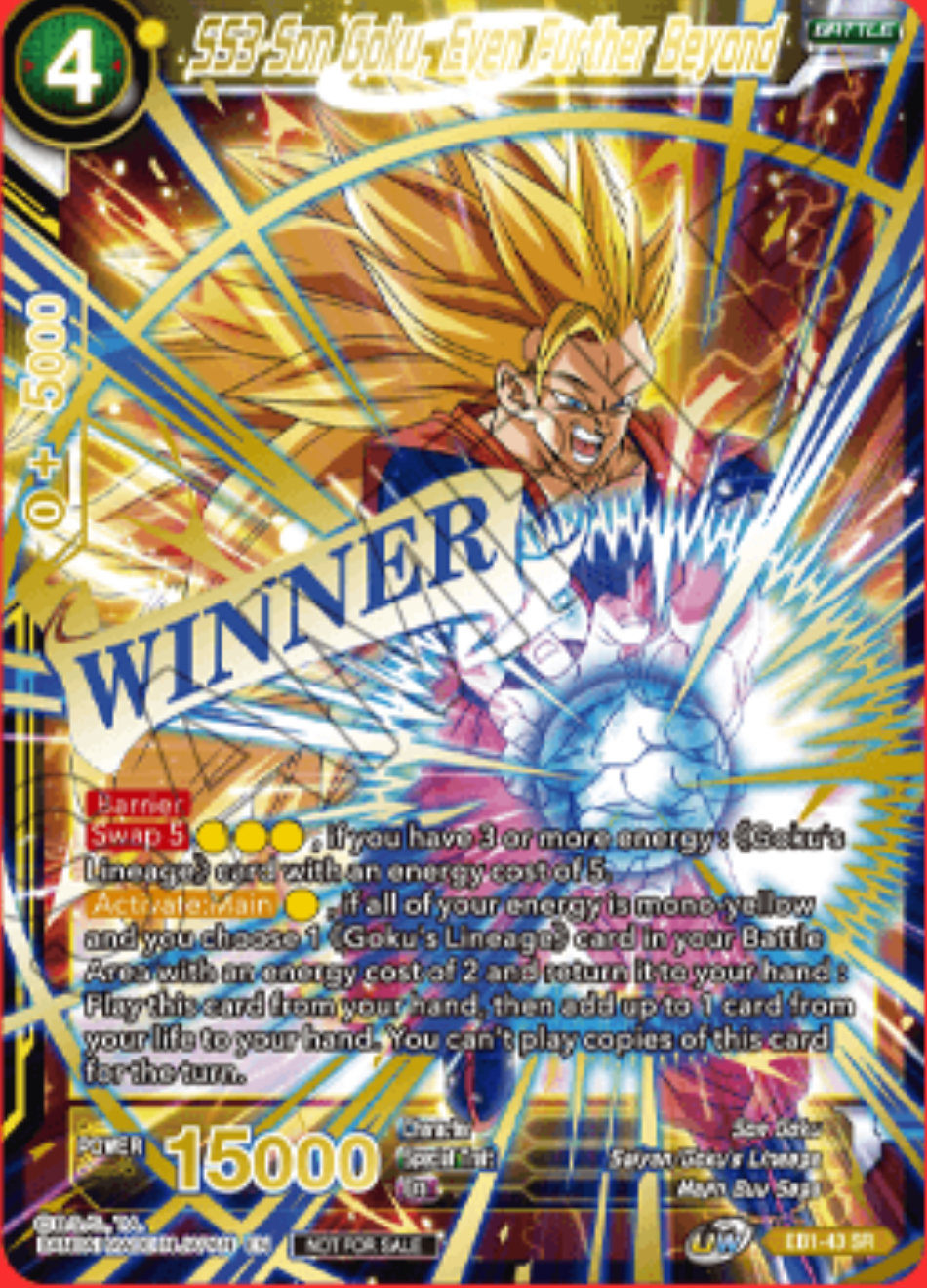 Dragon Ball Super CCG Tournament Promotion Cards SS3 Son Goku, Even ...