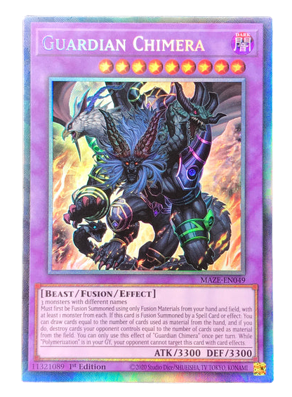 YuGiOh Maze of Memories Guardian Chimera (CR) MAZE-EN049