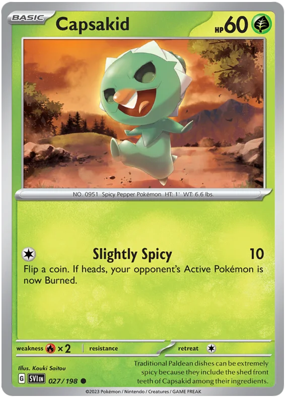 Pokemon Scarlet & Violet Base Set Capsakid 027/198