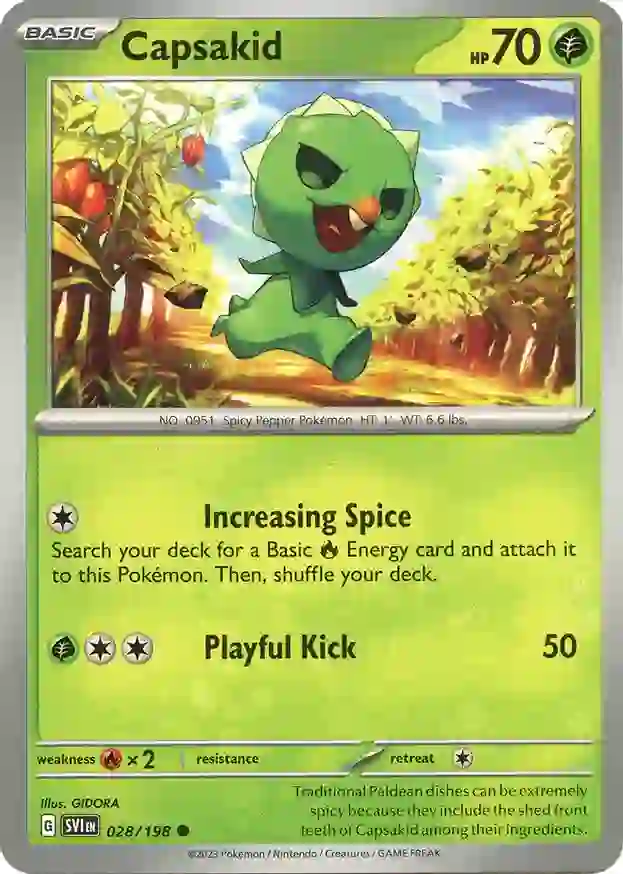 Capsakid - 028/198 - Scarlet & Violet Base Set Pokemon - Collectr
