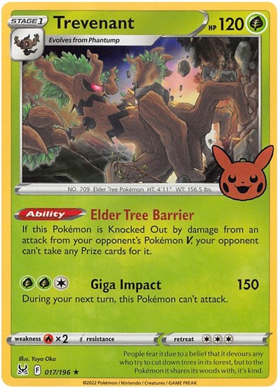 Pokemon Trick or Trade BOOster Bundle 2023 Trevenant 017/196