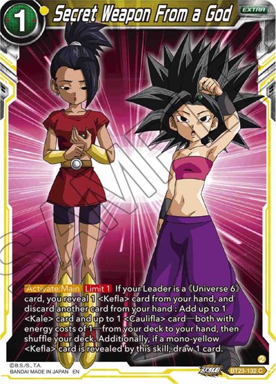 Dragon Ball Super CCG Perfect Combination Secret Weapon From a God BT23-132